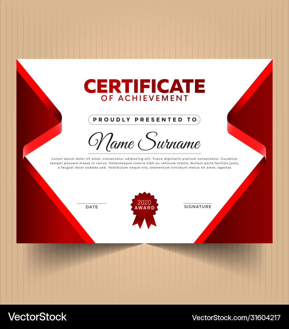 Premium abstract certificate design template Vector Image