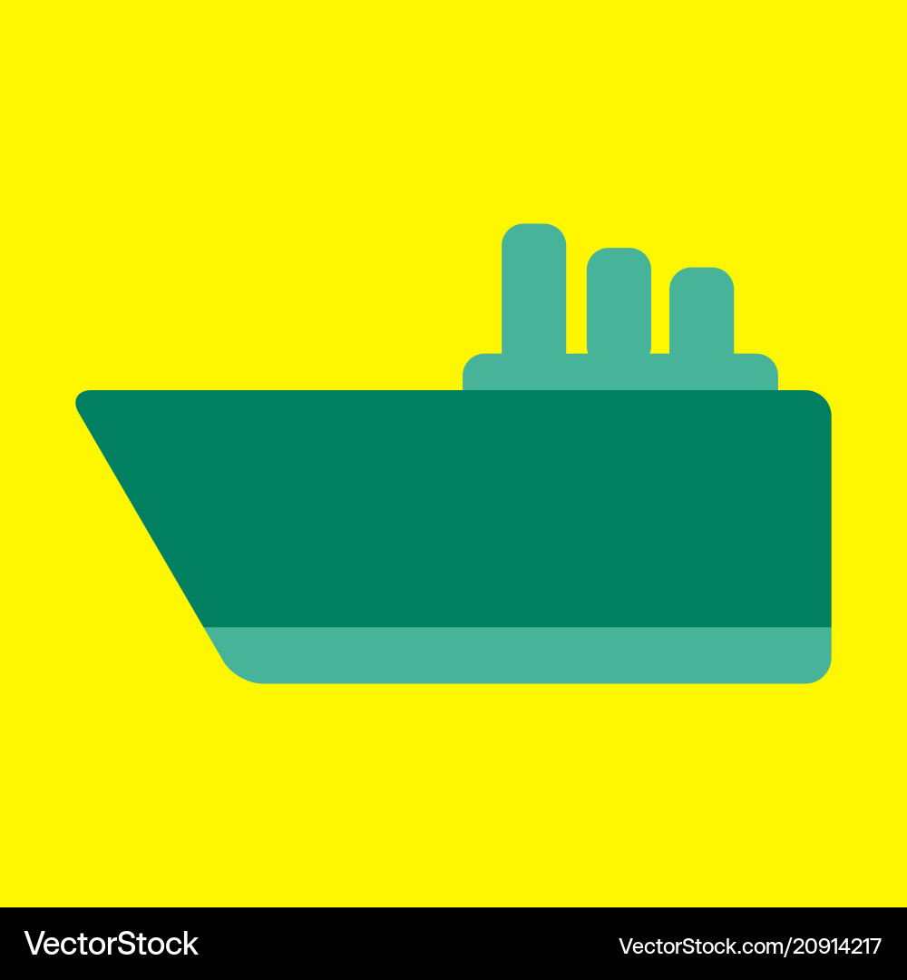 Ship icon flat pictograph on background symbol Vector Image