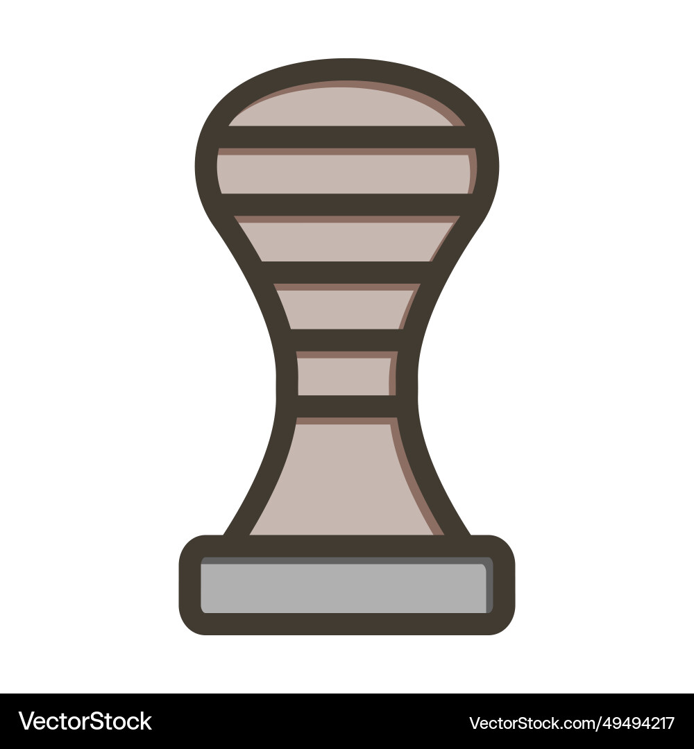 Tamper thick line filled colors icon for personal Vector Image