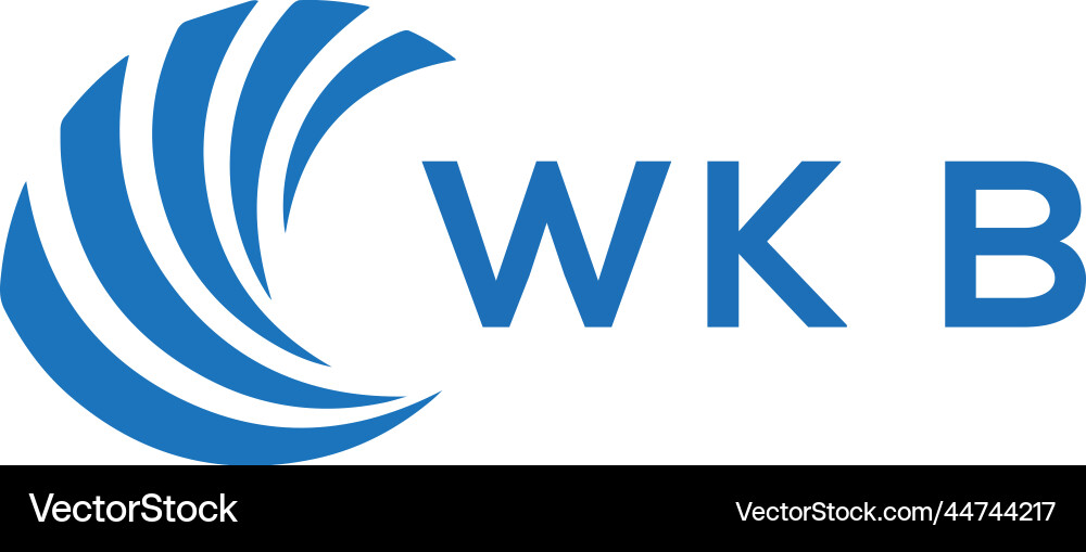 Wkb letter logo design on white background Vector Image