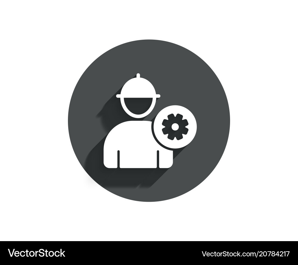 Worker simple icon male profile sign Royalty Free Vector