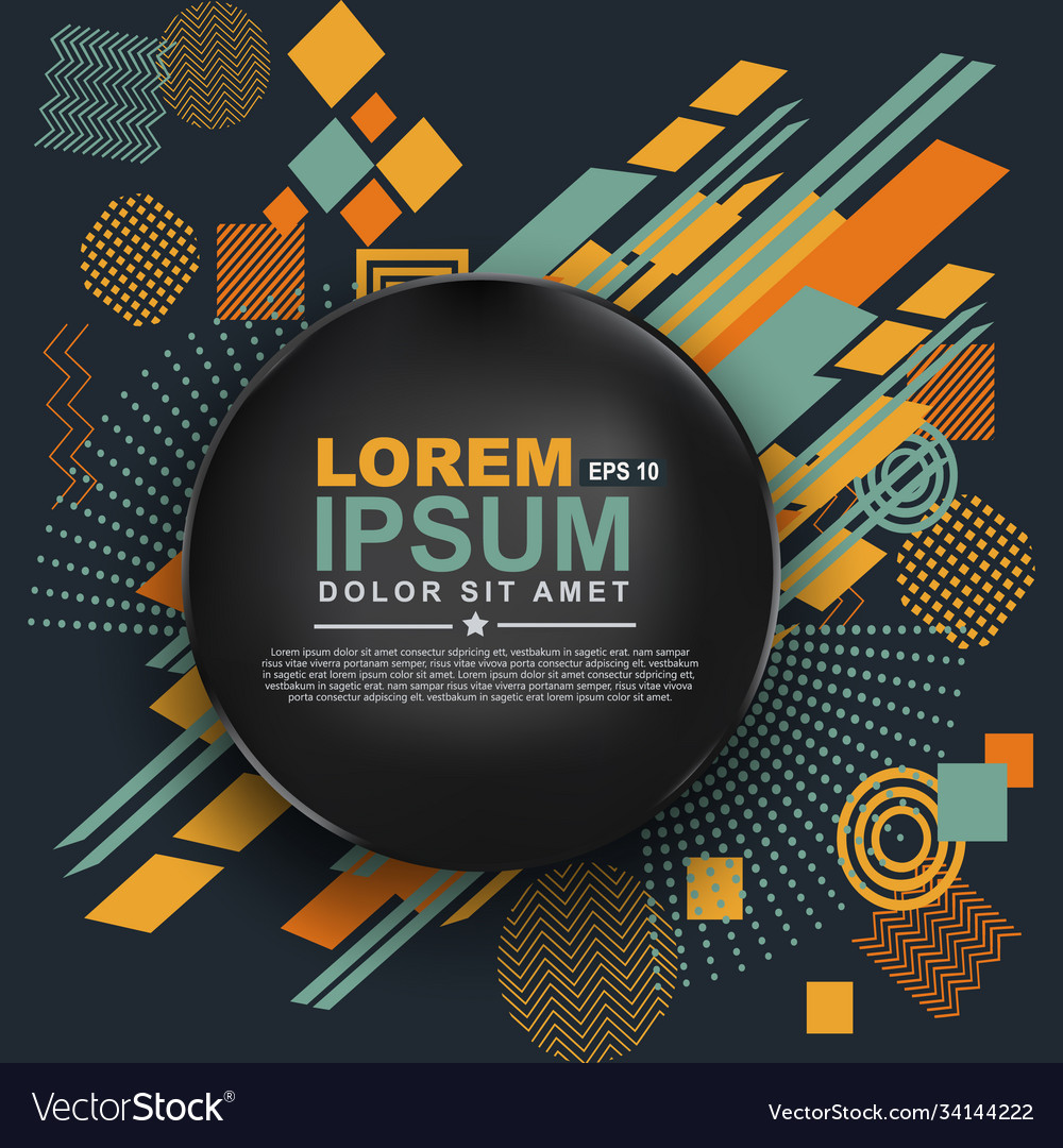 Abstract circle geometric pattern design Vector Image