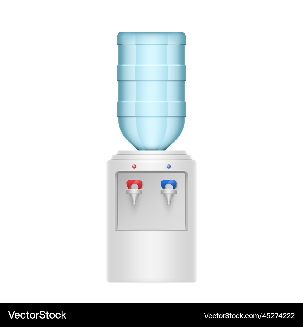 Bottled water dispenser or cooler realistic mockup