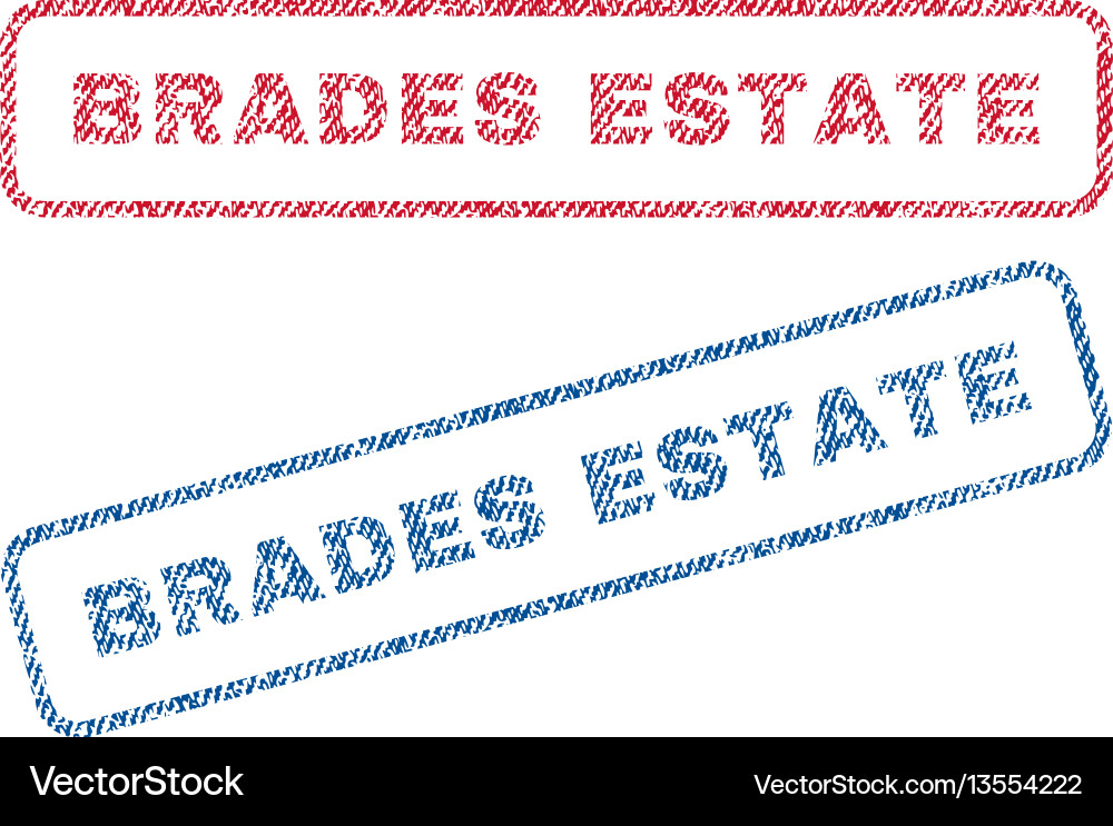 Brades estate textile stamps Royalty Free Vector Image