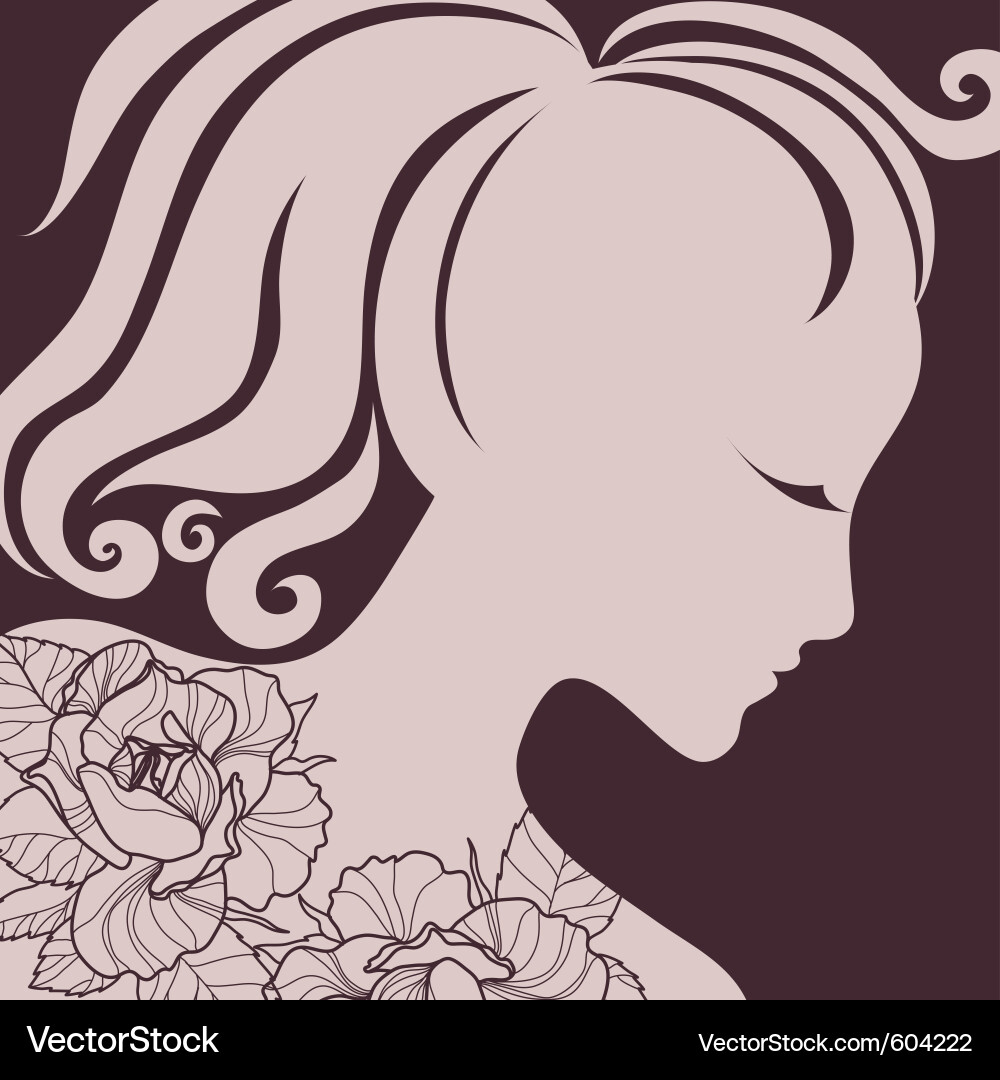 Closeup girl portrait Royalty Free Vector Image