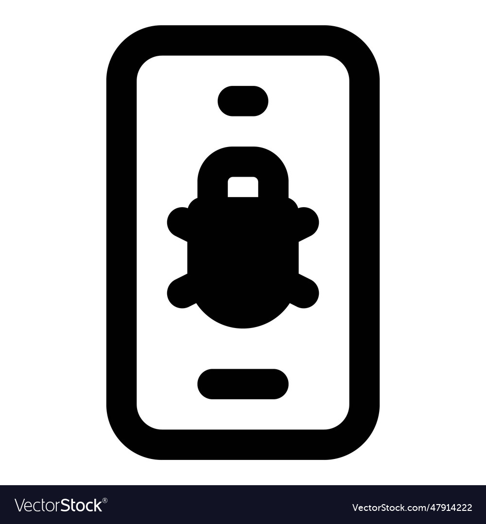 Cyber attack via malware into a smartphone Vector Image