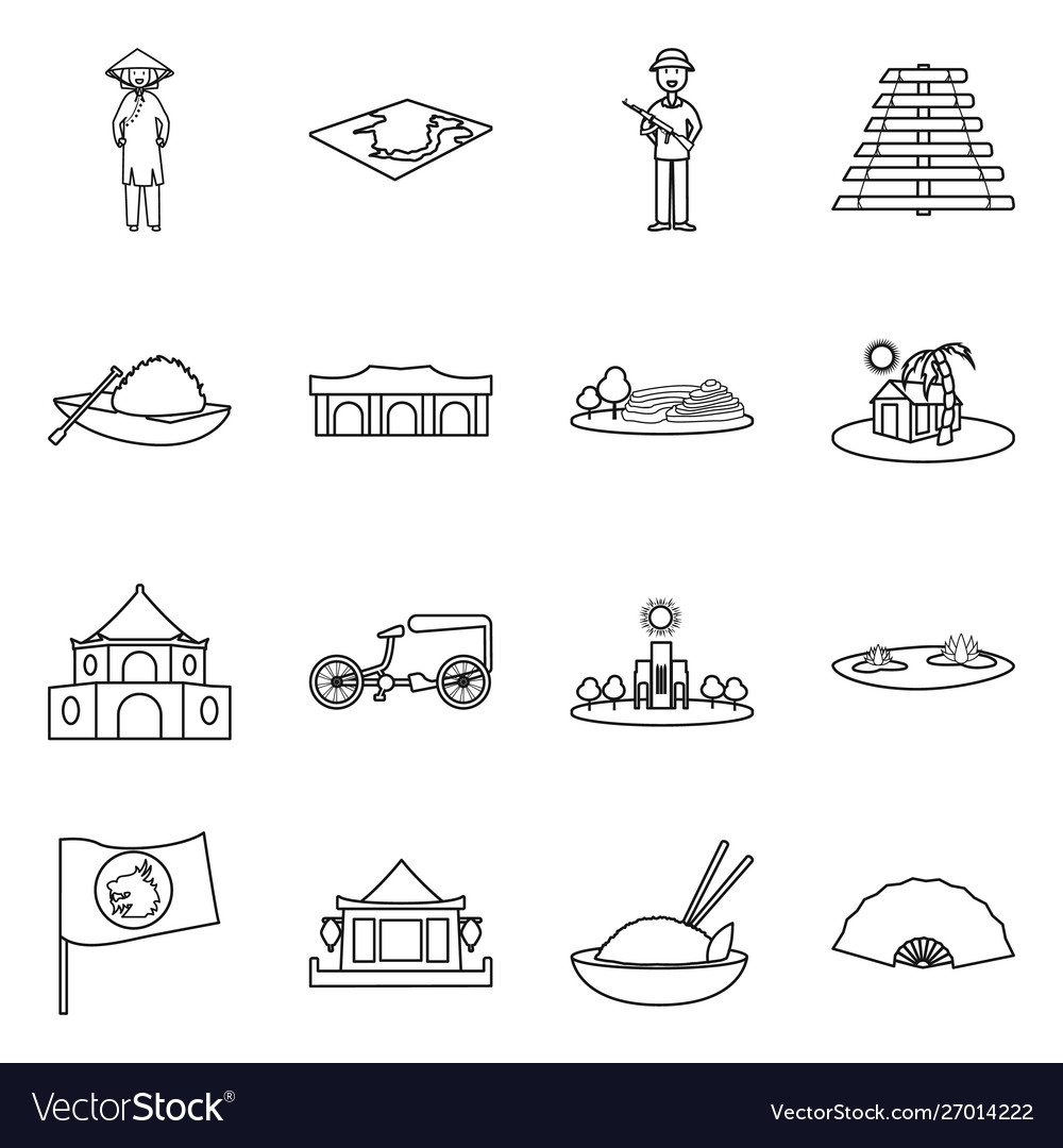 Design travel and country icon set Royalty Free Vector Image