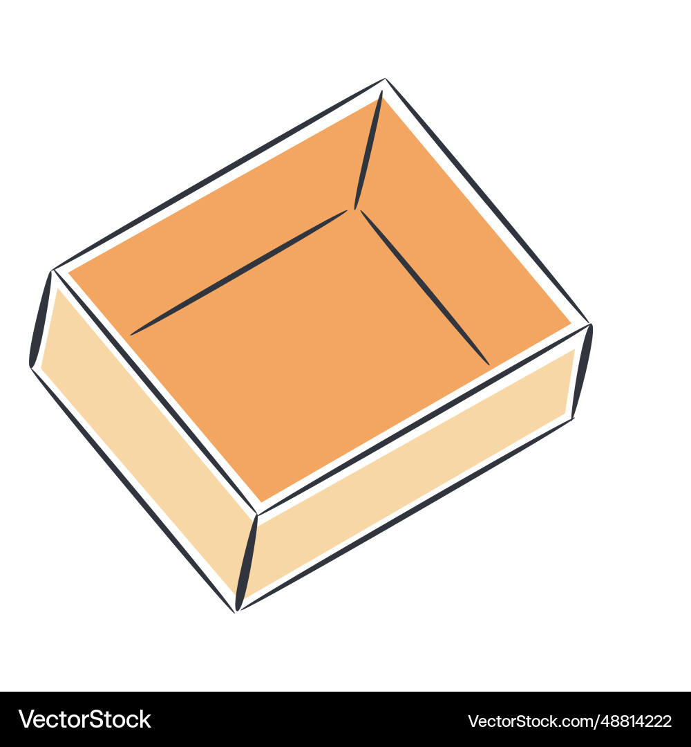 Empty cardboard box Royalty Free Vector Image - VectorStock