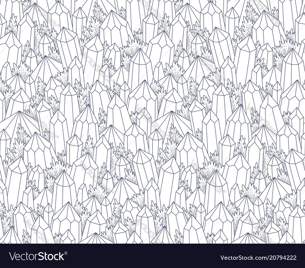 Fantasy landscape pattern Royalty Free Vector Image