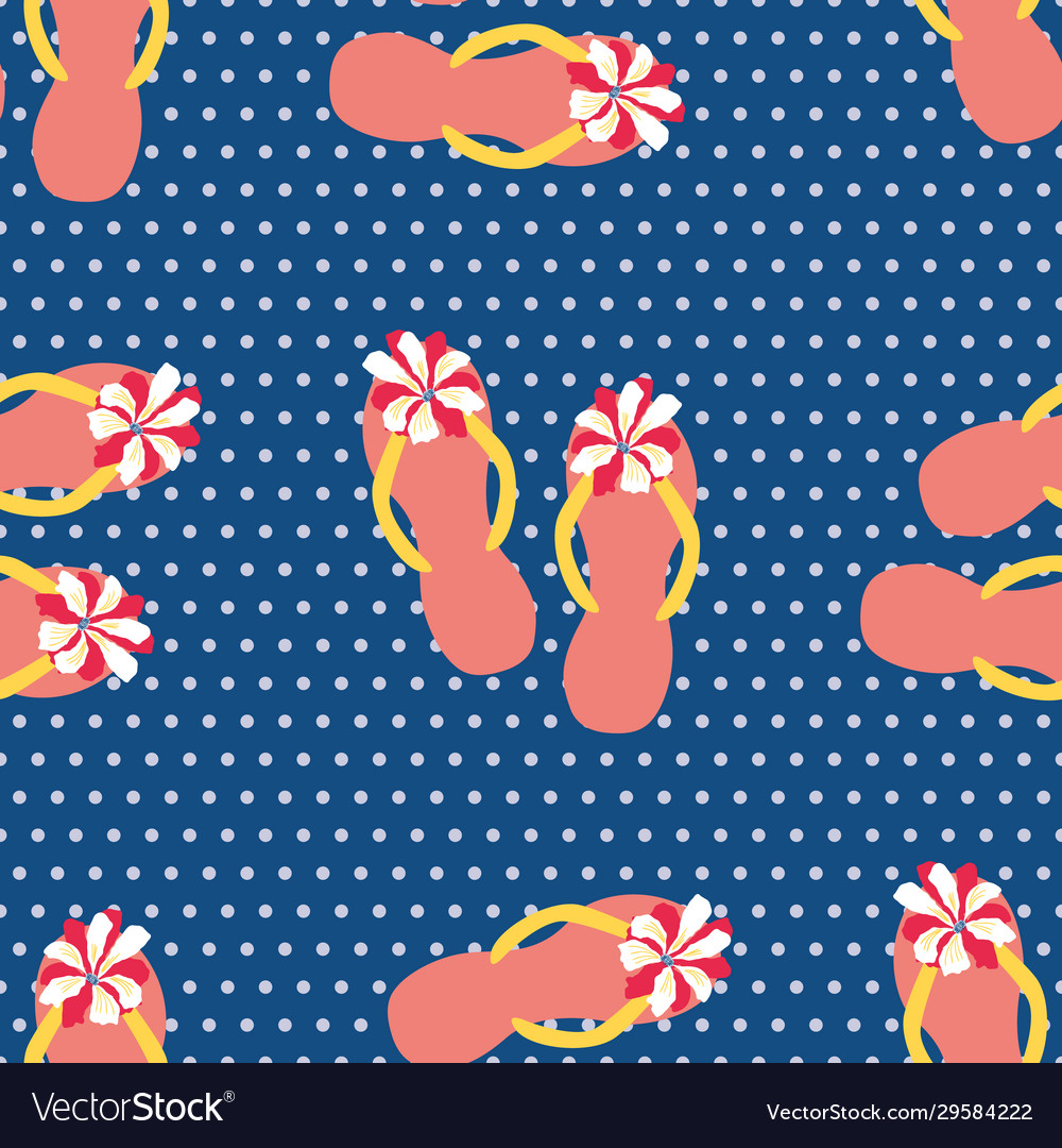 Flip flop shoe seamless pattern background Vector Image