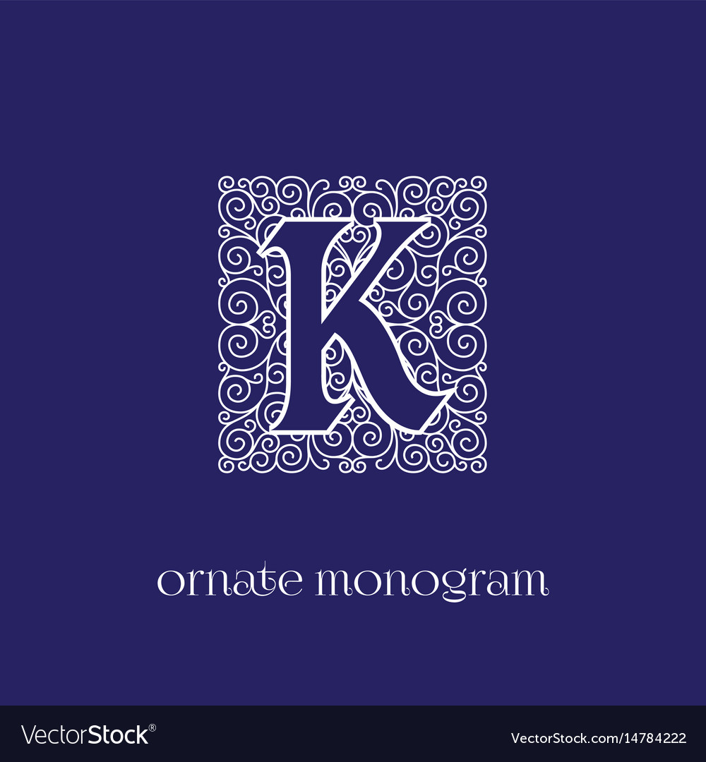Monogram k Royalty Free Vector Image - VectorStock