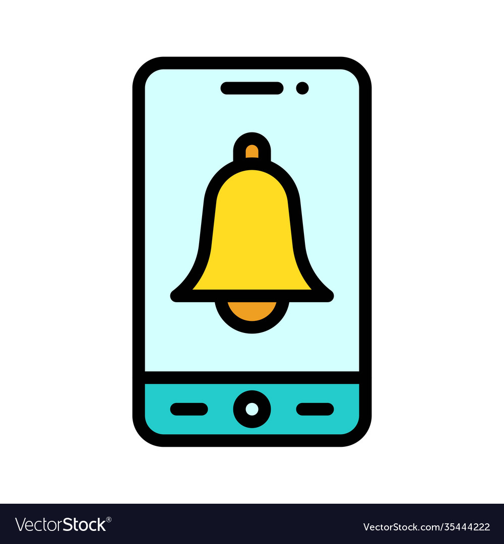 Notification app icon mobile application Vector Image