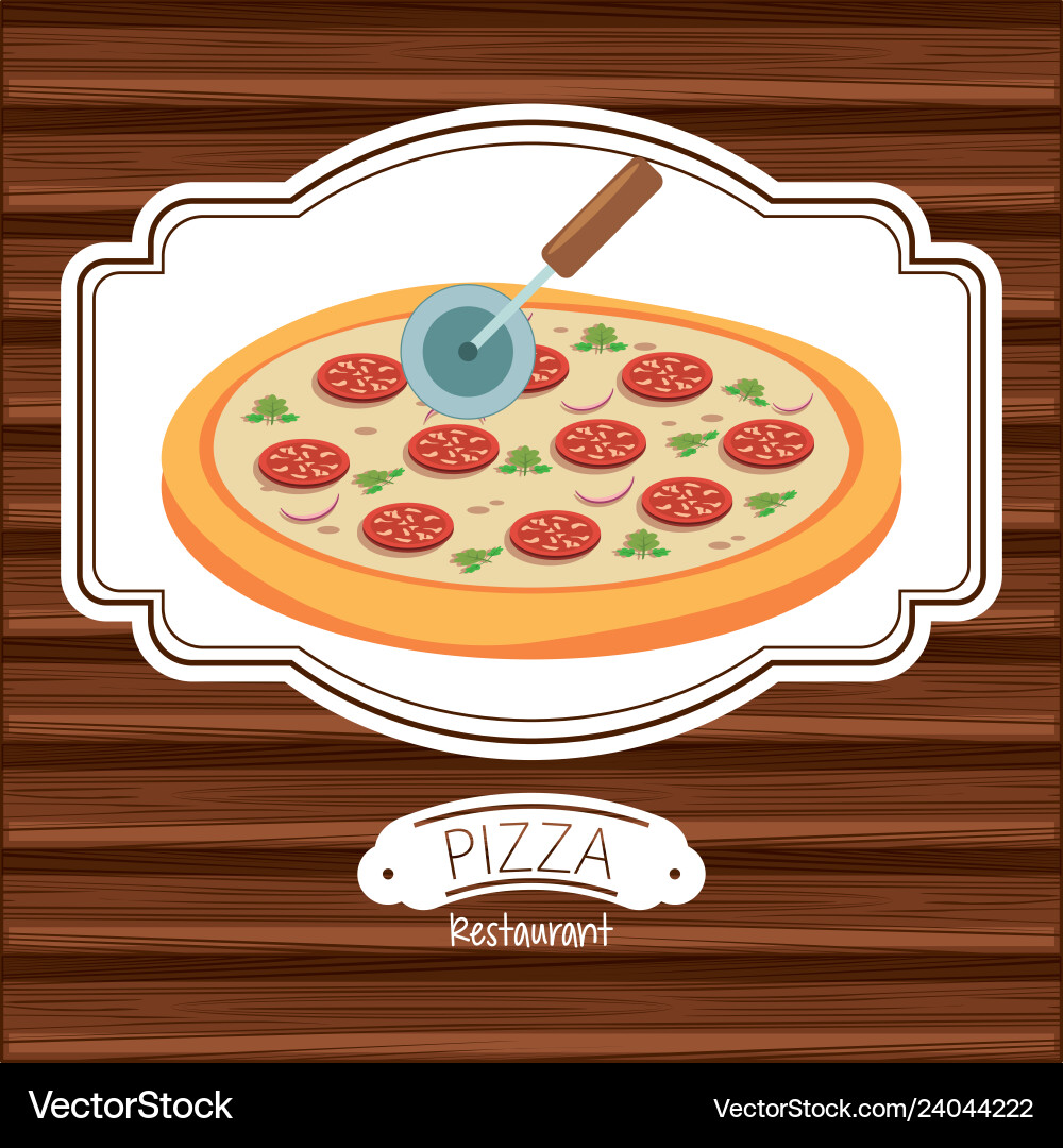 Pizza restaurant fast food Royalty Free Vector Image