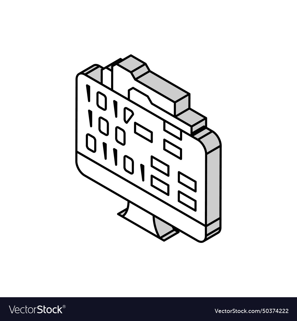 System software isometric icon Royalty Free Vector Image