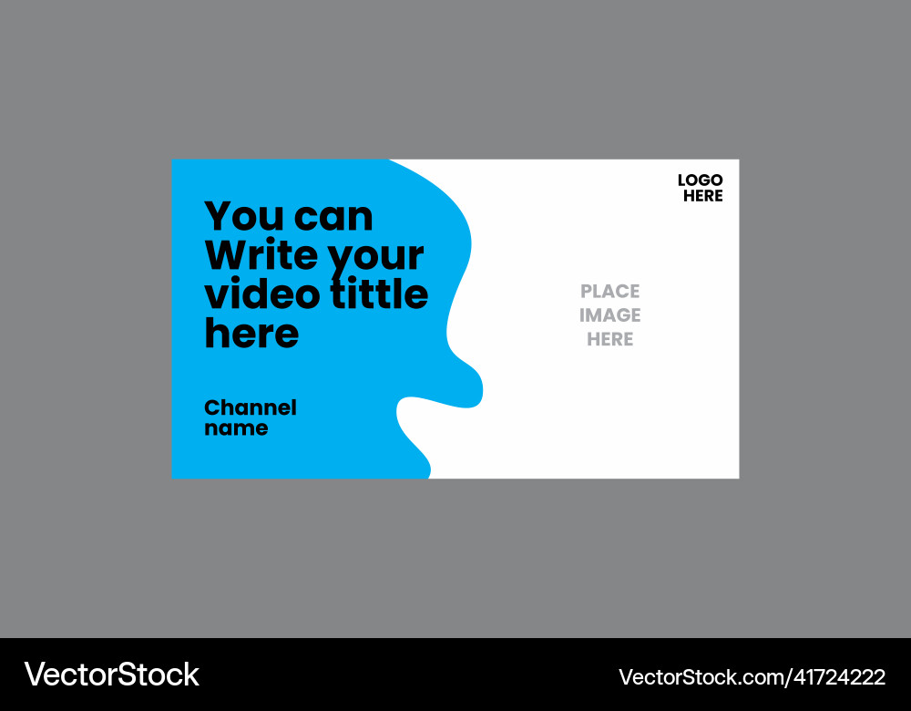 Unique and colorful video thumbnail Royalty Free Vector