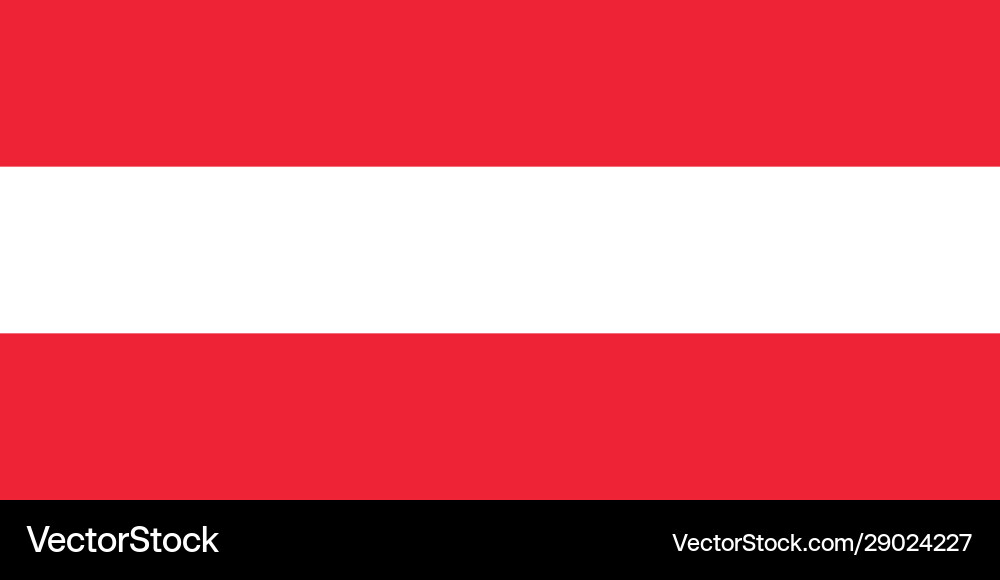 Austrian national flag with official colors Vector Image