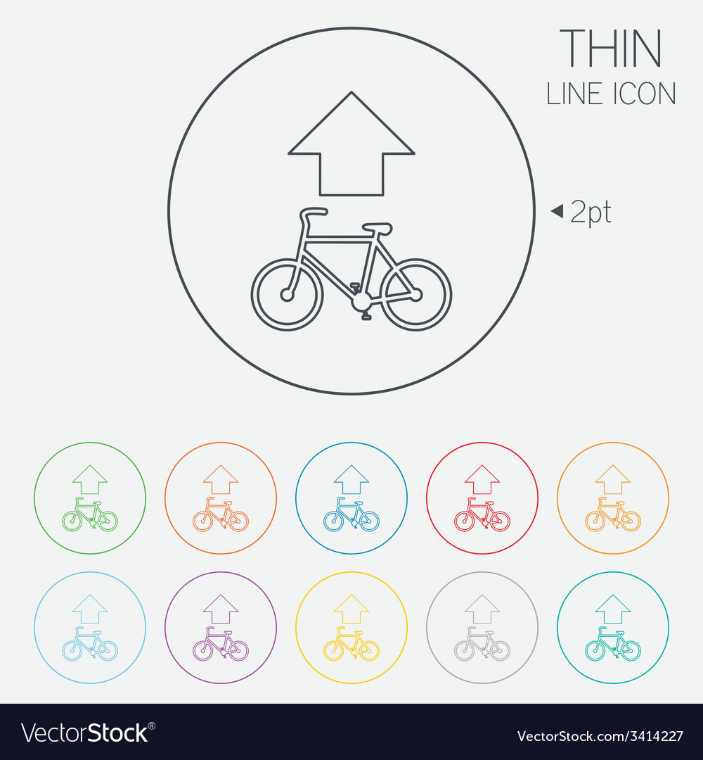 Bicycle Path Trail Sign Icon Cycle Royalty Free Vector Image