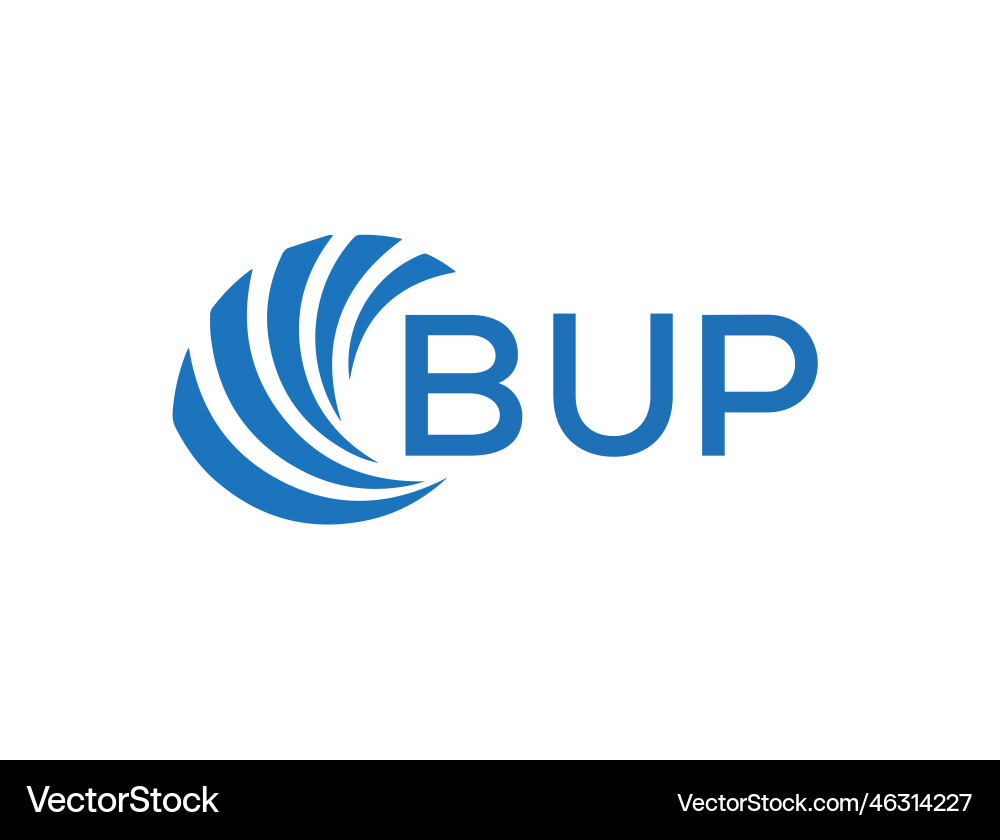 Bup abstract business growth logo design on white Vector Image