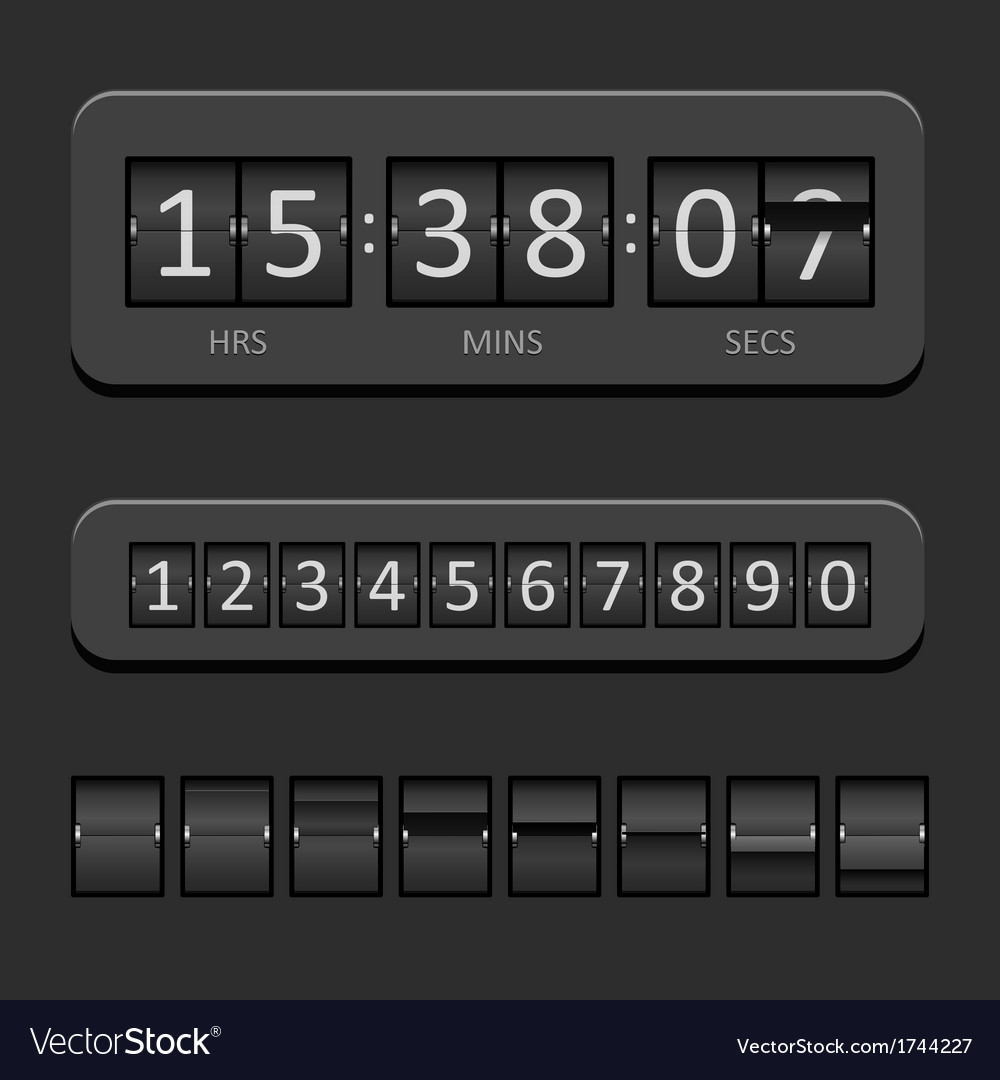 Countdown Board Royalty Free Vector Image - VectorStock