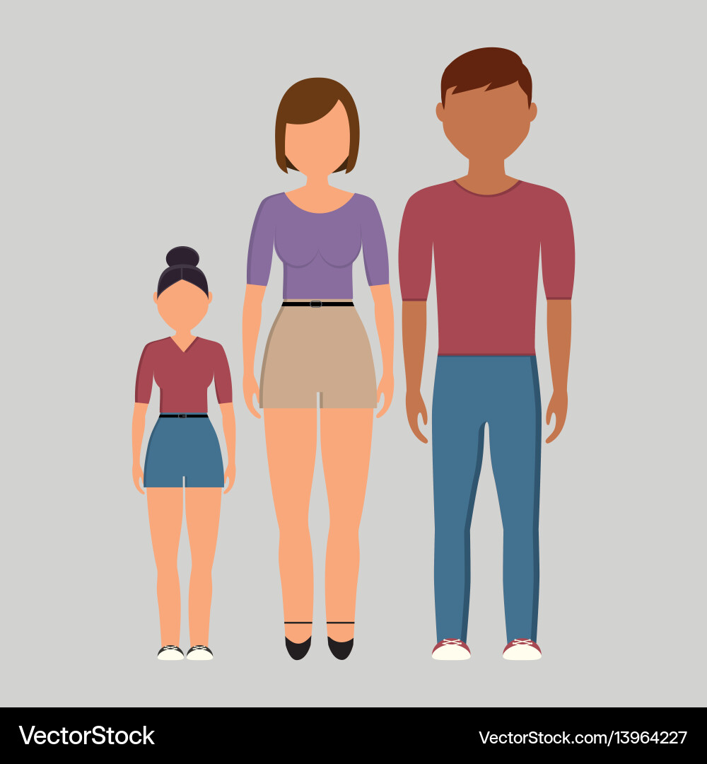 Family cartoon icon Royalty Free Vector Image - VectorStock