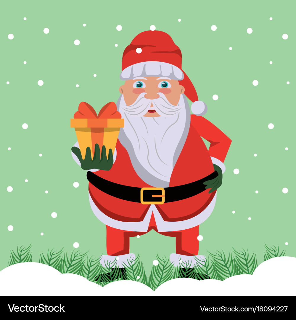 Secret santa cartoon Royalty Free Vector Image