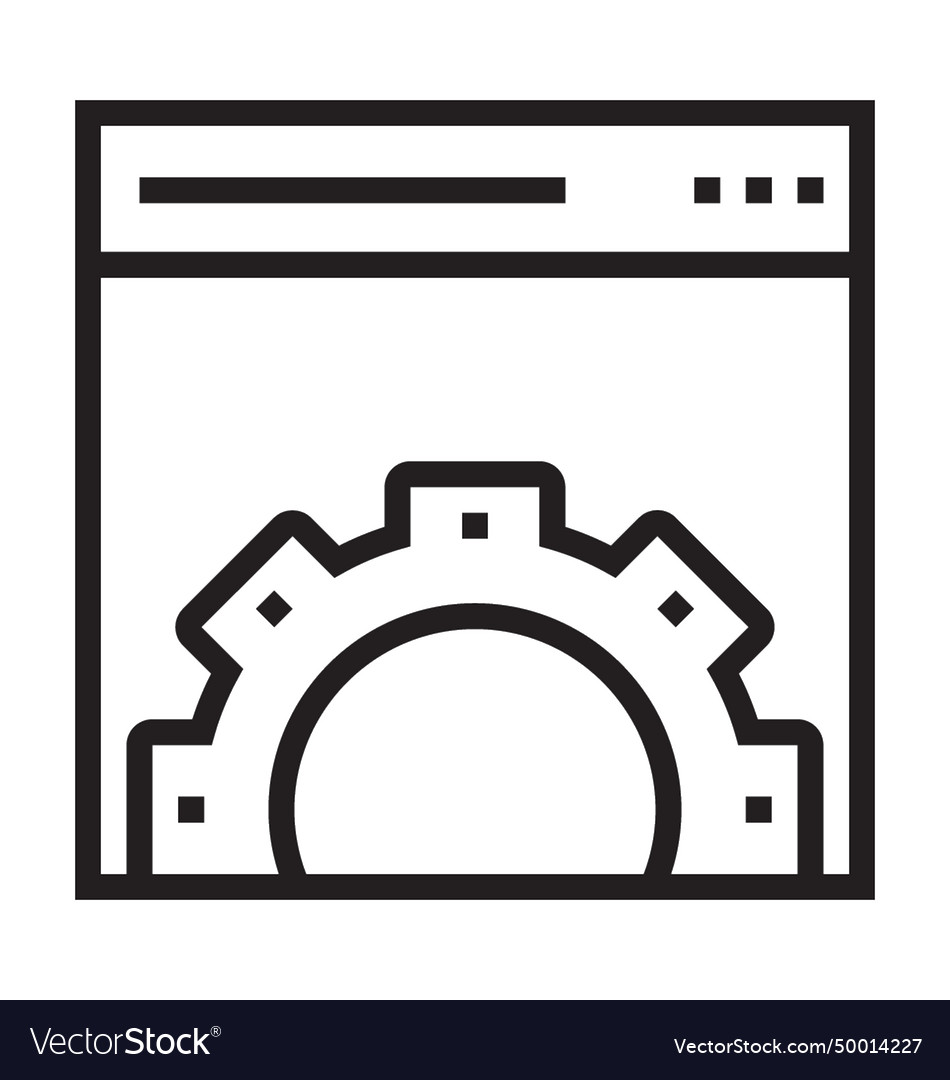 Web setting icon Royalty Free Vector Image - VectorStock