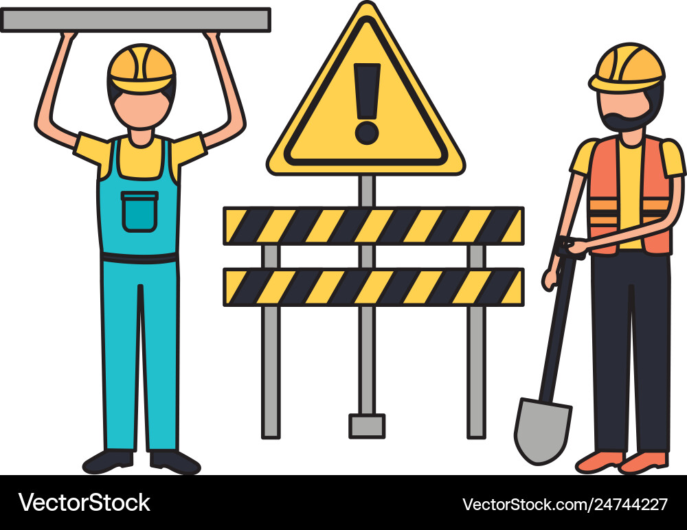 Worker construction equipment Royalty Free Vector Image