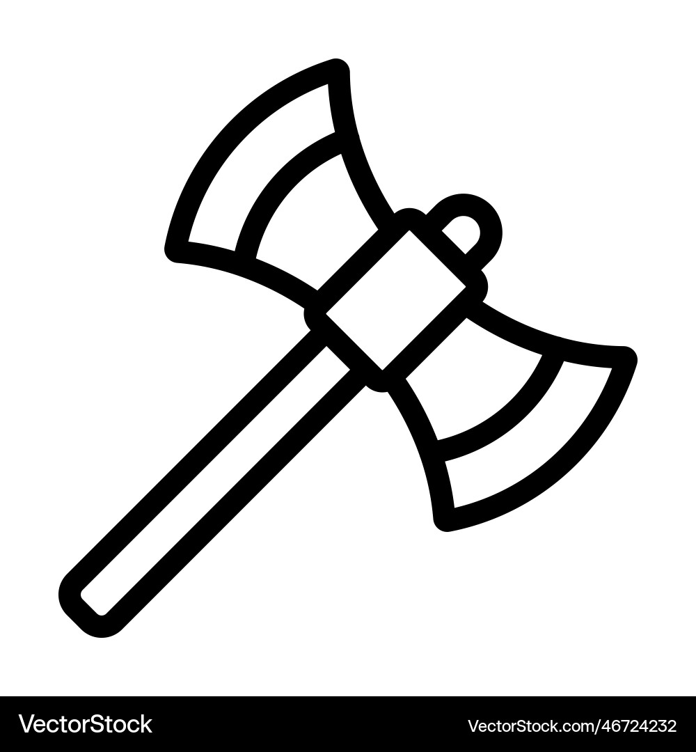 Axe thick line icon for personal and commercial Vector Image