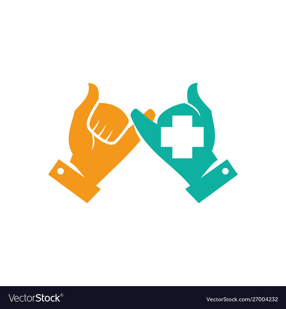 Commitment teamwork together business logo Vector Image