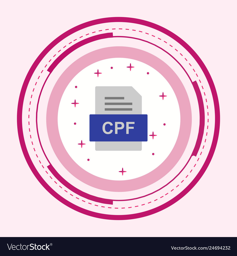 Cpf file document icon Royalty Free Vector Image
