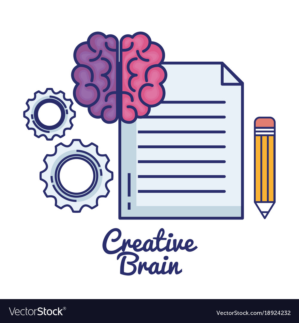Creative brain set icons Royalty Free Vector Image