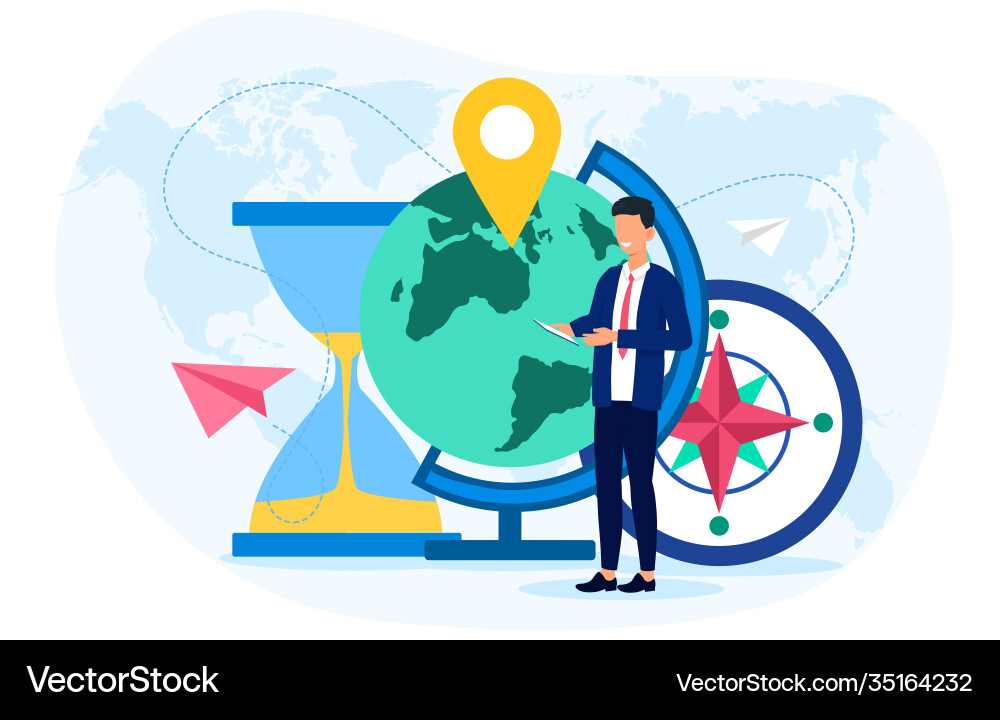 Geography class concept Royalty Free Vector Image