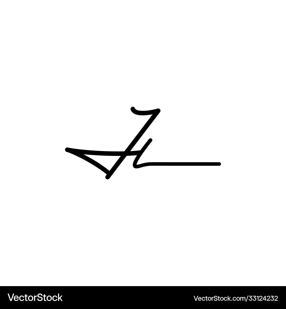 Letter jl signature logo template Royalty Free Vector Image