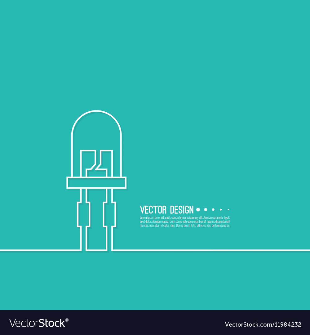 Light emitting diode Royalty Free Vector Image