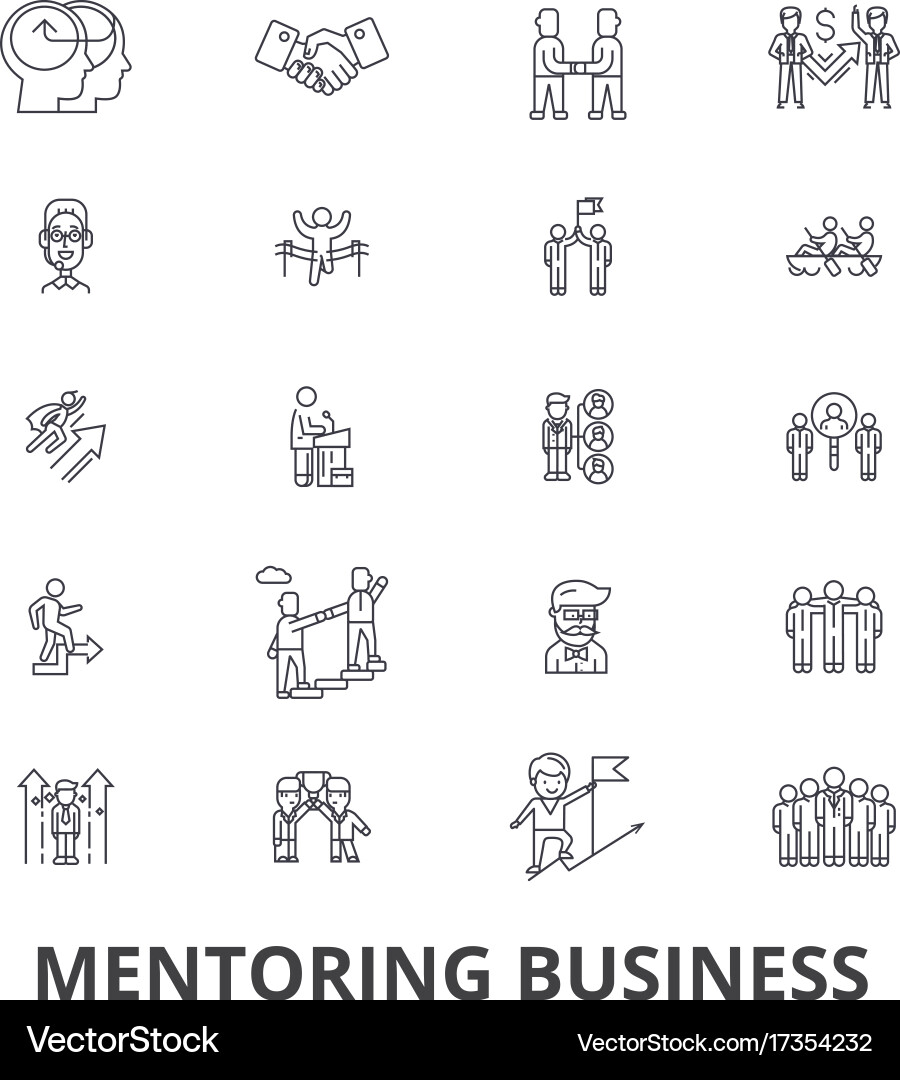 Mentoring business mentor coaching Royalty Free Vector Image