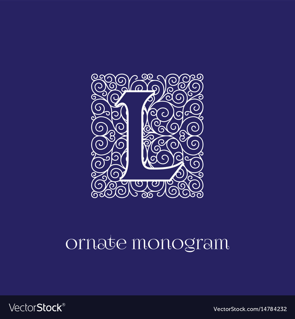 Monogram l Royalty Free Vector Image - VectorStock