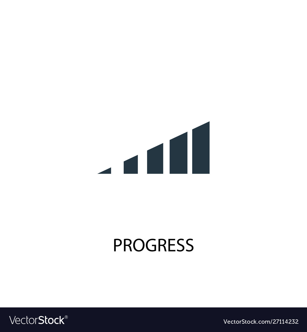 Progress icon simple element Royalty Free Vector Image