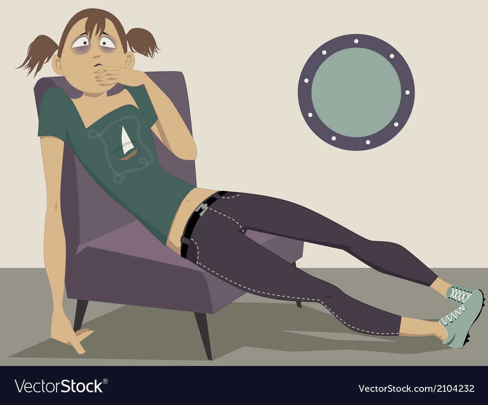 Seasick Royalty Free Vector Image - VectorStock