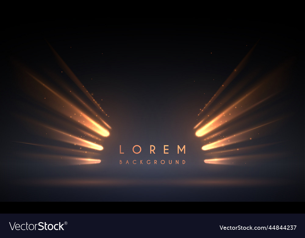 Abstract light rays effect on blue background Vector Image