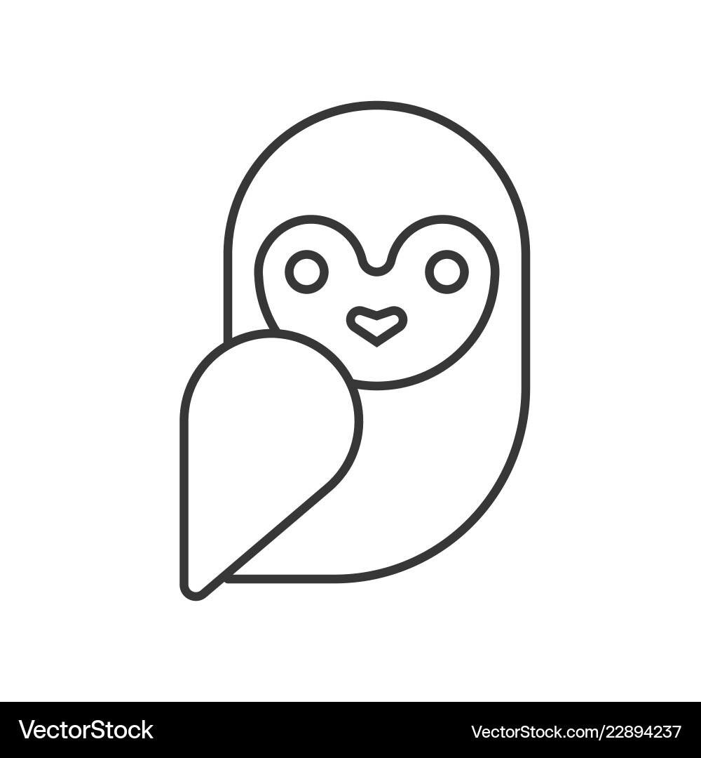 Barn owl halloween related icon pixel perfect Vector Image