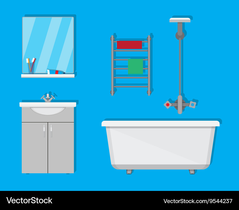 Bathroom with furniture Royalty Free Vector Image