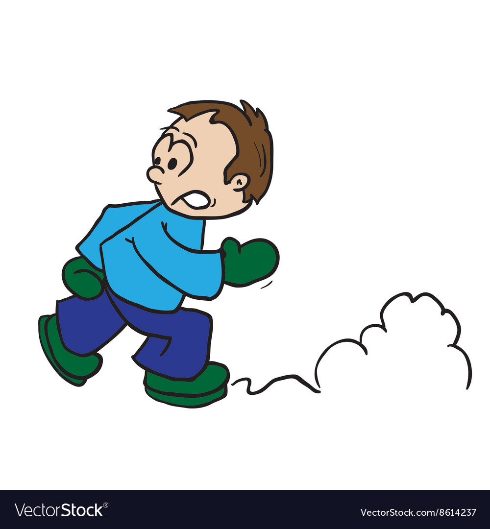 Boy running Royalty Free Vector Image - VectorStock