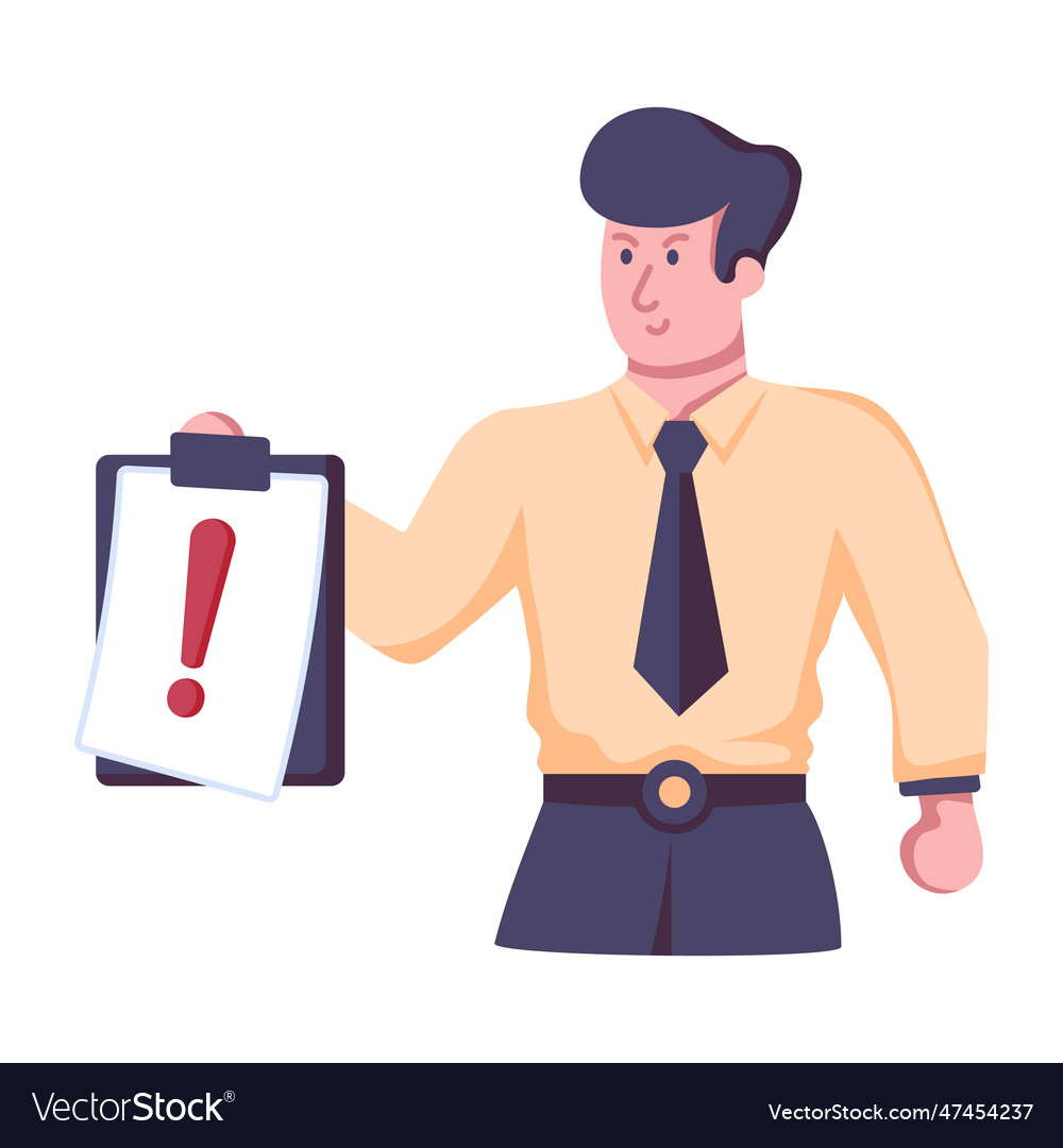 Error Document Royalty Free Vector Image Vectorstock