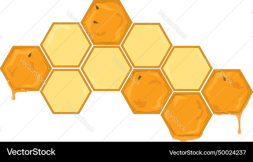 Hexagonal honeycomb shape pattern Royalty Free Vector Image
