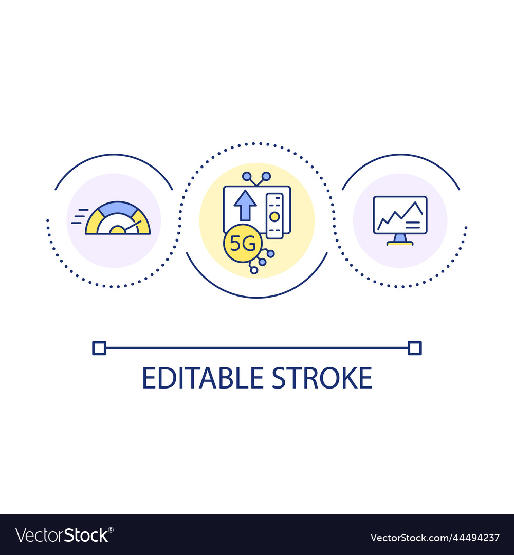 Improve internet speed loop concept icon Vector Image