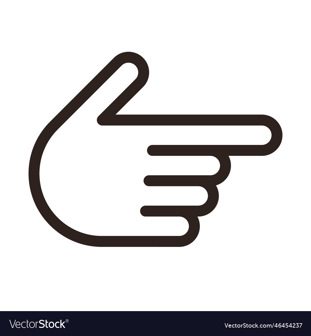 Index finger gesture icon direction symbol Vector Image