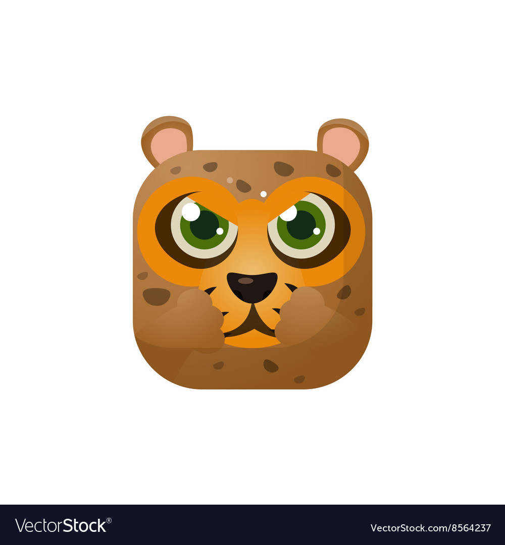 Leopard square icon Royalty Free Vector Image - VectorStock