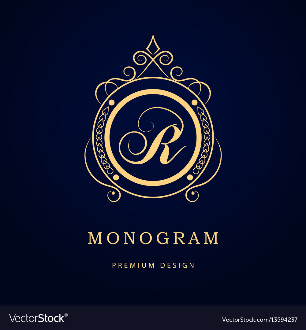 Monogram design elements graceful template Vector Image