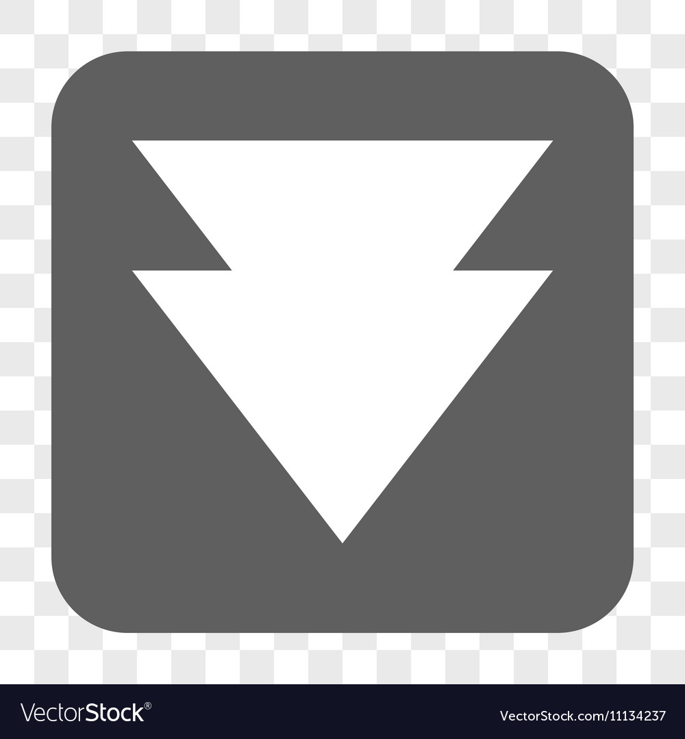 Move down rounded square button Royalty Free Vector Image