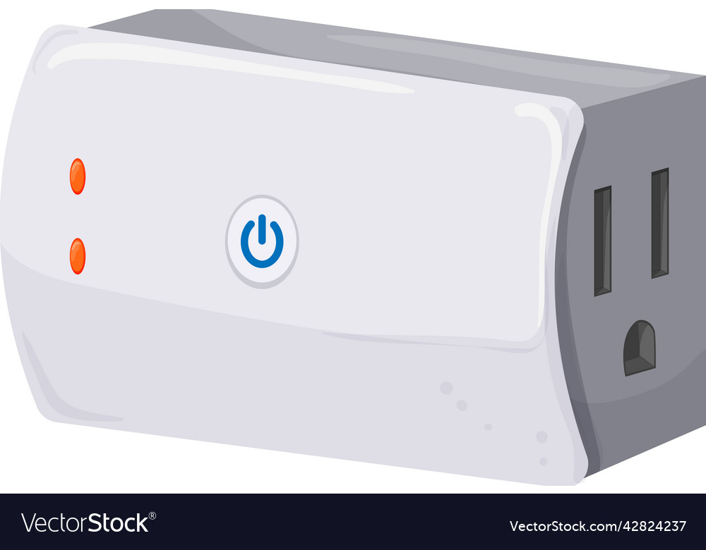 Socket smar plug cartoon Royalty Free Vector Image